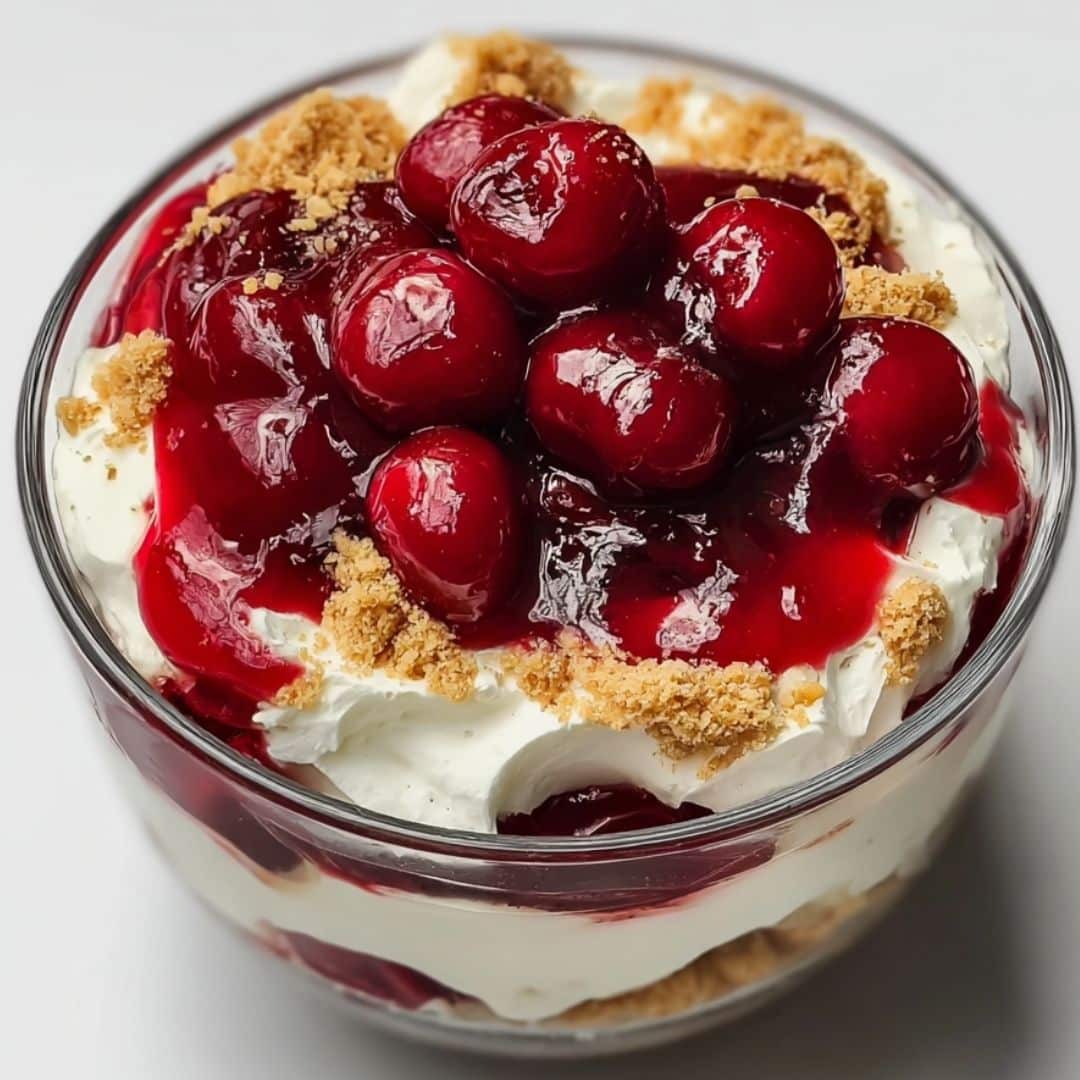 Cherry Cheesecake Trifle: 3-Layer No-Bake Dessert Magic