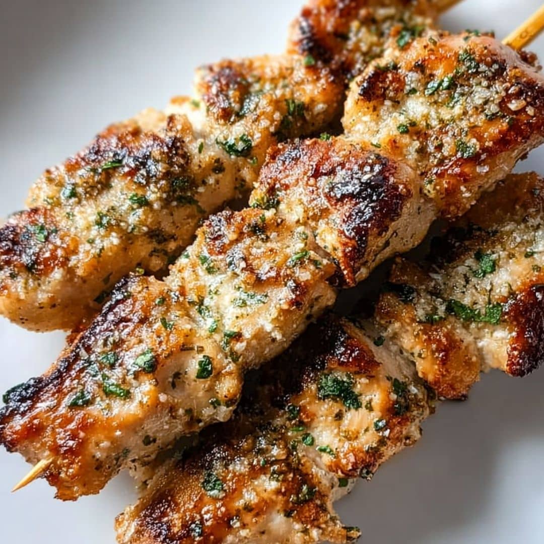 Grilled Ranch Garlic Parmesan Chicken Skewers | 1 Irresistible Must-Try ...